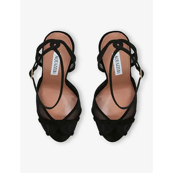 AQUAZZURA Shear 105 Suede Heeled Sandals