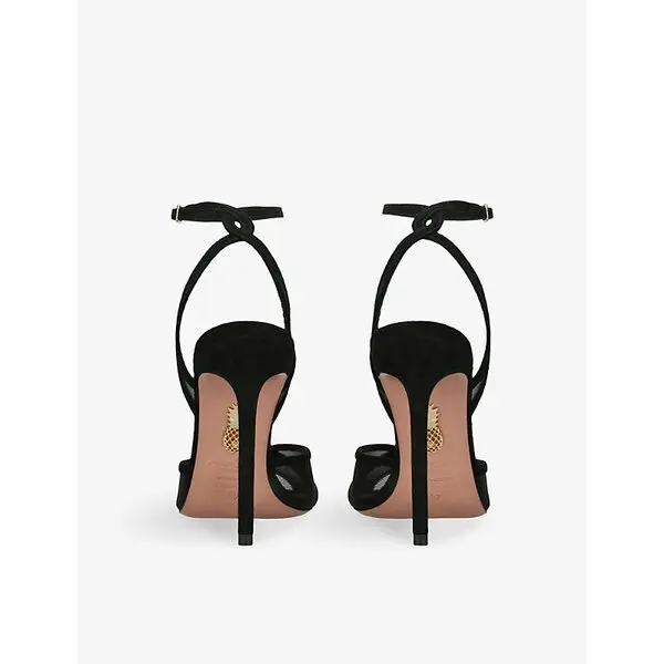 AQUAZZURA Shear 105 Suede Heeled Sandals
