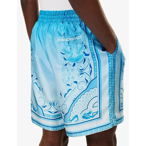 Casablanca Egyptian Rug Silk Shorts