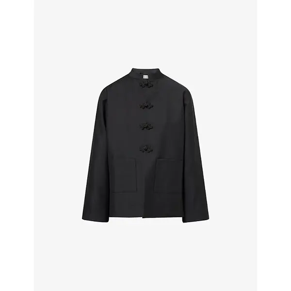 ROHE FRAMES Róhe Frames Pankou Knotted Wool-blend Jacket - Black