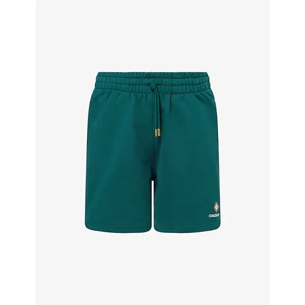 Casablanca Brand-print Classic Cotton Shorts - Green