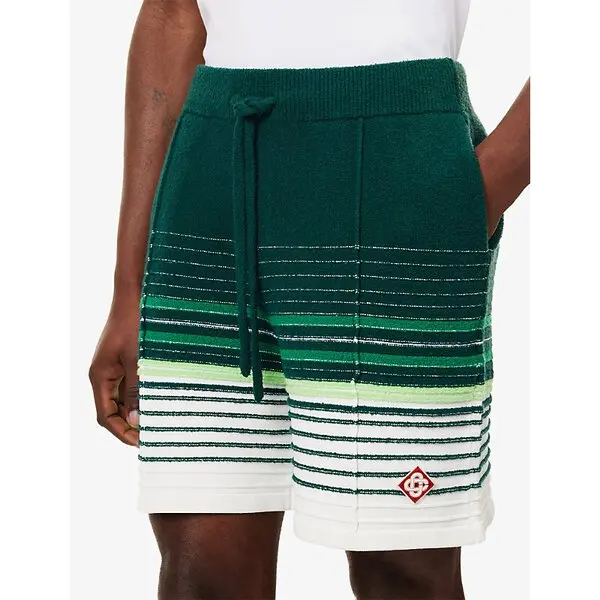 Casablanca Boucle Stripe Cotton-blend Shorts