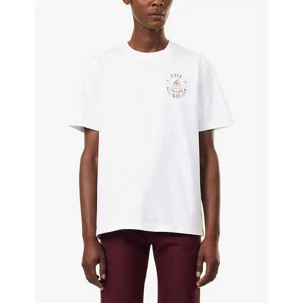 Casablanca Classic Flamingo Cotton T-shirt Xxl - White