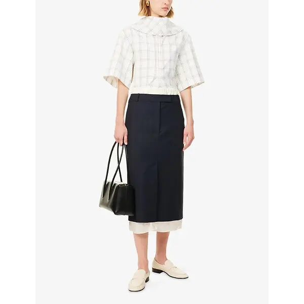 ROHE FRAMES Róhe Frames Wool-blend Midi Skirt