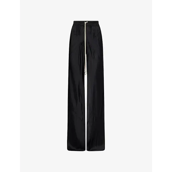 Rick Owens Drawstring Bias Wide-leg Satin Trousers