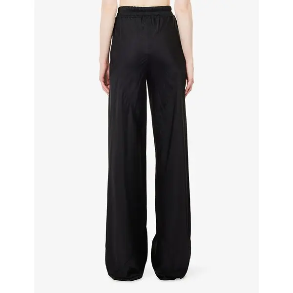 Rick Owens Drawstring Bias Wide-leg Satin Trousers