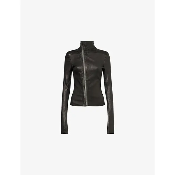 Rick Owens Gary Asymmetrical-zip Leather Jacket - Black