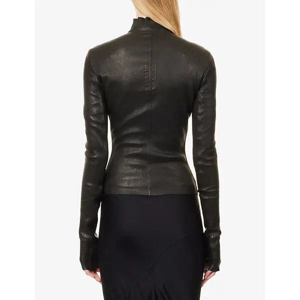 Rick Owens Gary Asymmetrical-zip Leather Jacket