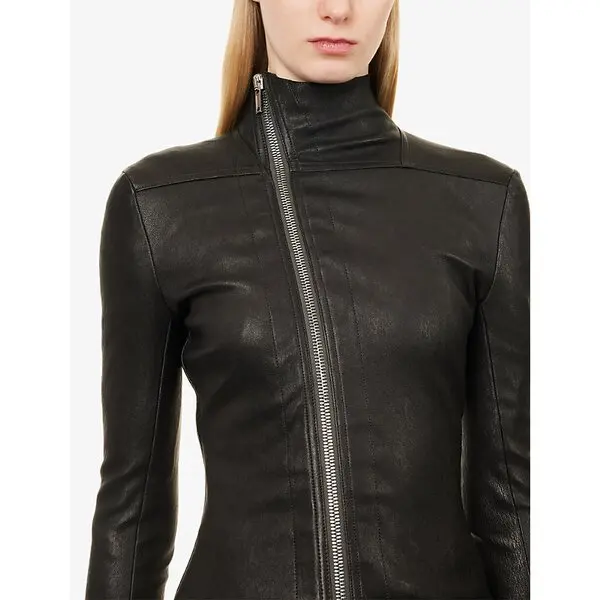 Rick Owens Gary Asymmetrical-zip Leather Jacket