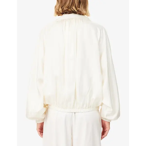 ROHE FRAMES Funnel-neck Relaxed-fit Silk Blouse