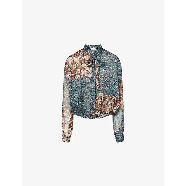 Dries Van Noten Cenvy Semi-sheer Silk Shirt - Petrol