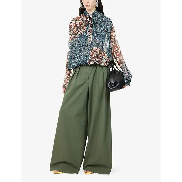 Dries Van Noten Cenvy Semi-sheer Silk Shirt