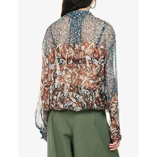 Dries Van Noten Cenvy Semi-sheer Silk Shirt