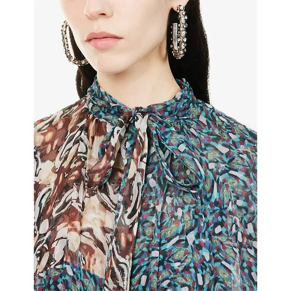 Dries Van Noten Cenvy Semi-sheer Silk Shirt