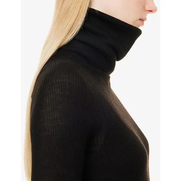 Rick Owens Long-sleeve Roll-neck Virgin-wool Top