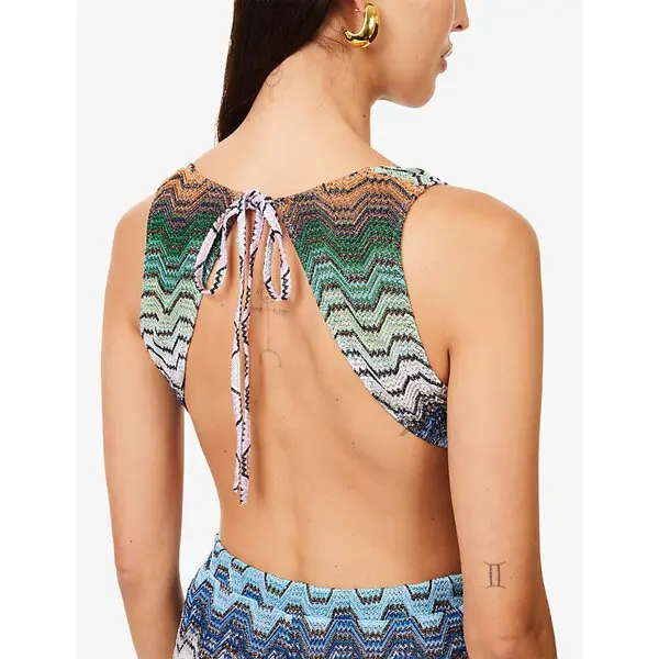 Missoni Backless Flared Knitted Jumpsuit Cover-up