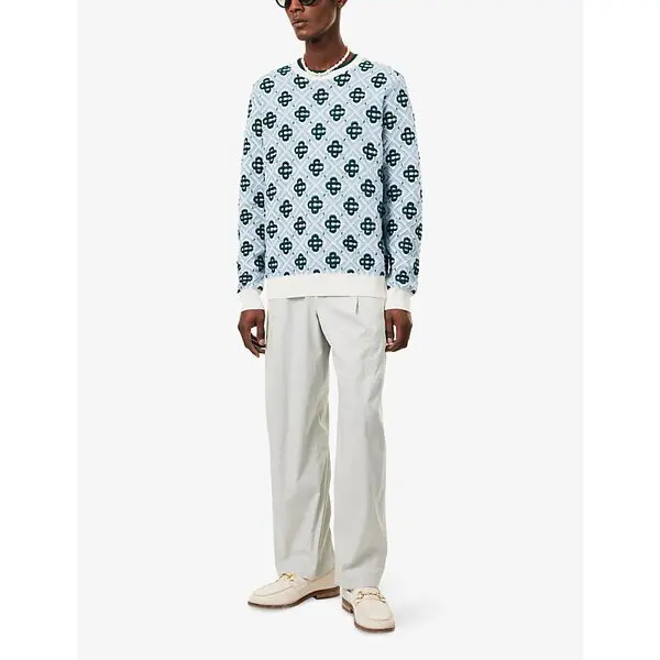 Casablanca Monogram Crew-neck Wool Jumper