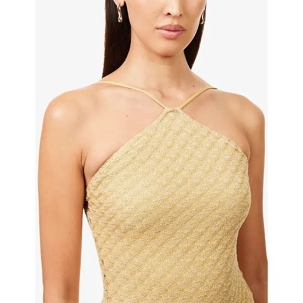 Missoni Halter-neck Lamé Swimsuit