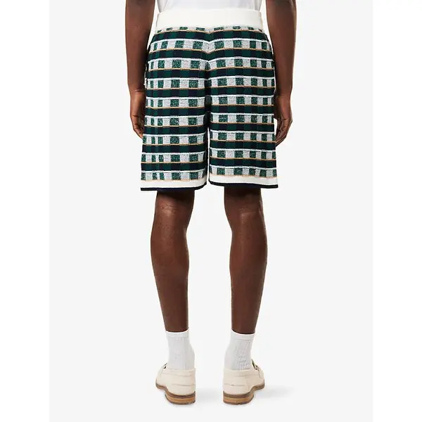 Casablanca Mosaic Crochet Cotton Shorts