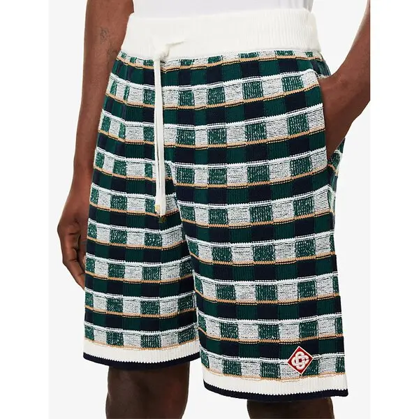 Casablanca Mosaic Crochet Cotton Shorts