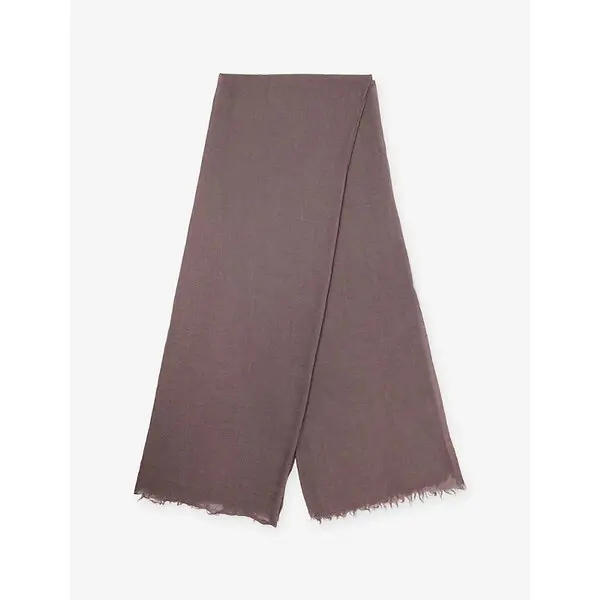 Rick Owens Emily Wool, Silk And Cashmere Scarf - Grape