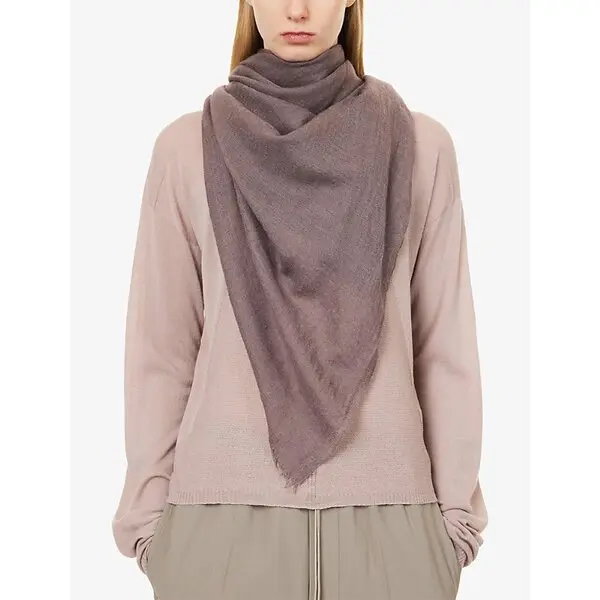 Rick Owens Emily Wool, Silk And Cashmere Scarf