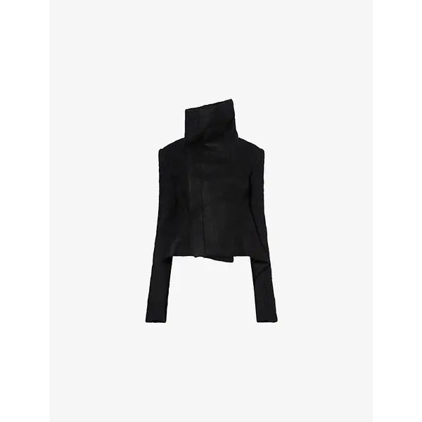 Rick Owens Naska Buttoned Wool-blend Jacket - Black