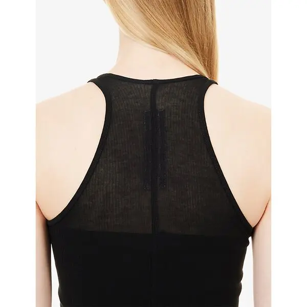 Rick Owens Basic Ribbed Silk-blend Tank Top