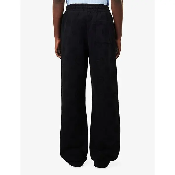 Casablanca Applique Monogram Cotton Jogging Bottoms
