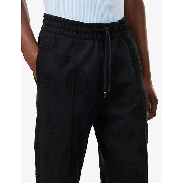 Casablanca Applique Monogram Cotton Jogging Bottoms