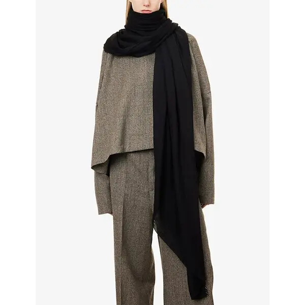 Rick Owens Emily Wool, Silk And Cashmere Scarf