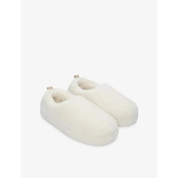 THE WHITE COMPANY Curly Borg Slippers - Ivory