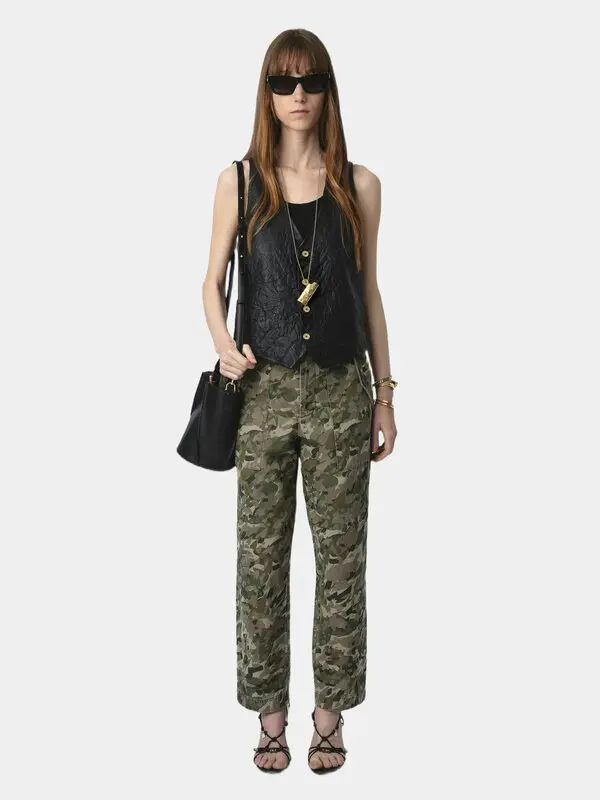 Zadig&Voltaire Pilote Camouflage Combat Pants - Grass