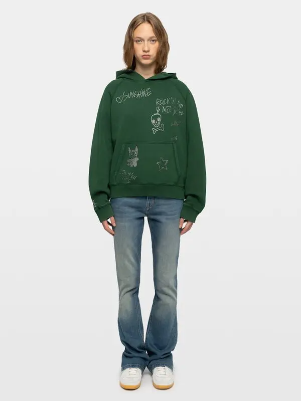Zadig&Voltaire Georgy Embellished Sweatshirt - Rain Forest