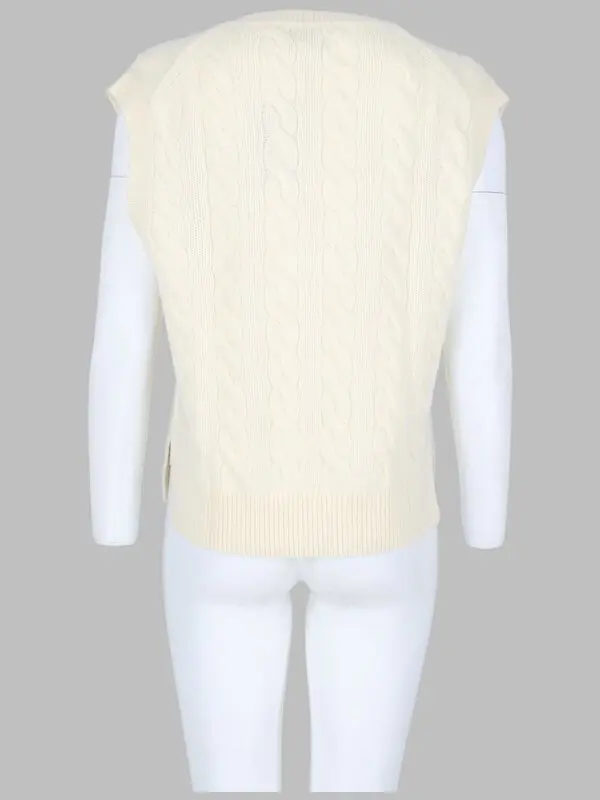 Polo Ralph Lauren Sleeveless V-neck Cable Knit Sweater