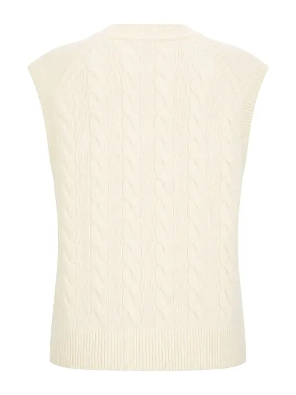 Polo Ralph Lauren Sleeveless V-neck Cable Knit Sweater
