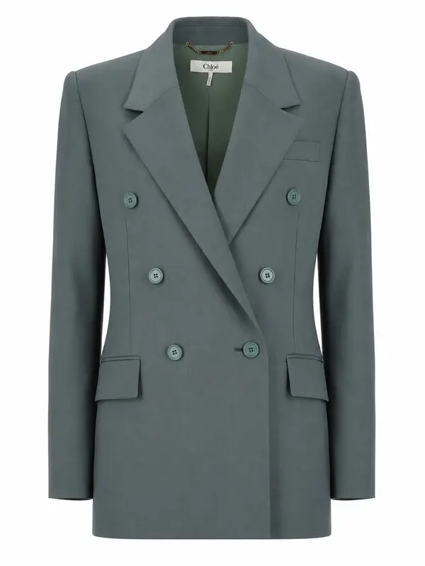 Chloé Giacca Sartoriale Doppiopetto In Gabardine