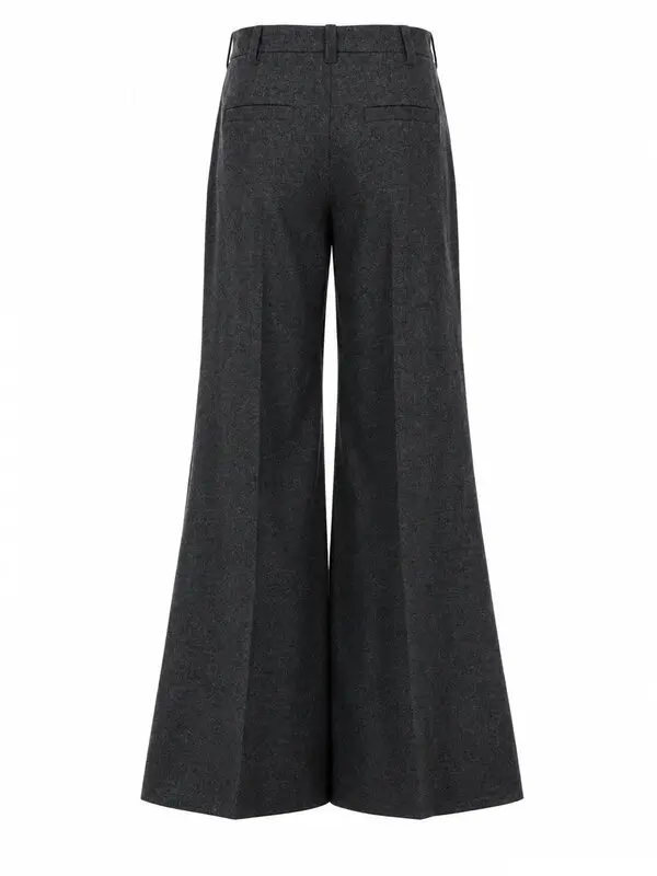 Brunello Cucinelli Pantalone Ampio In Lana E Cashmere