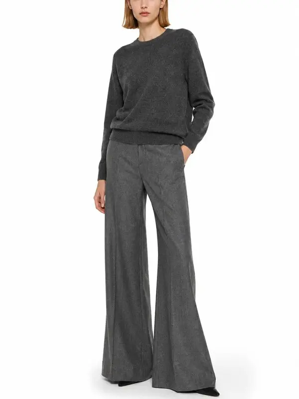 Brunello Cucinelli Wide-leg Wool & Cashmere Trousers