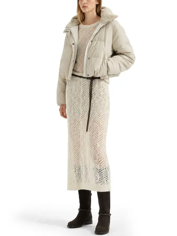 Brunello Cucinelli Techno Cotton Taffeta Puffer Jacket