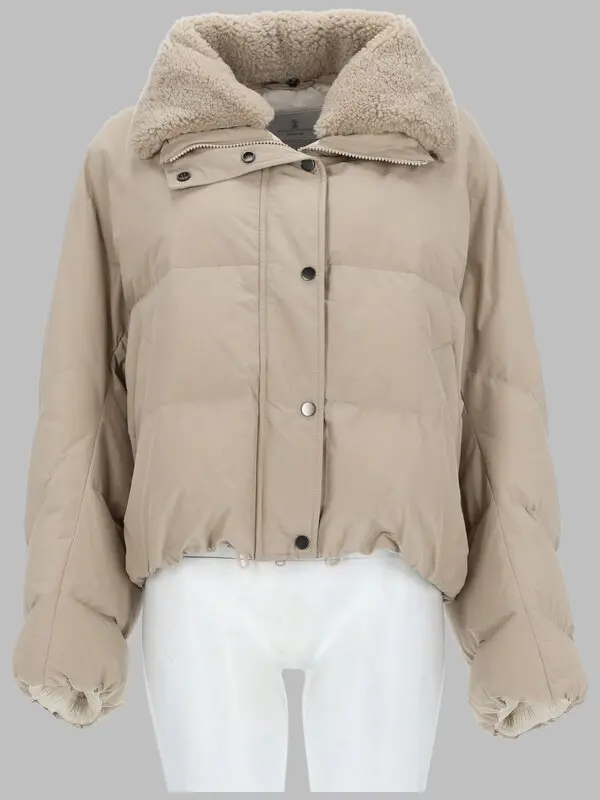 Brunello Cucinelli Techno Cotton Taffeta Puffer Jacket