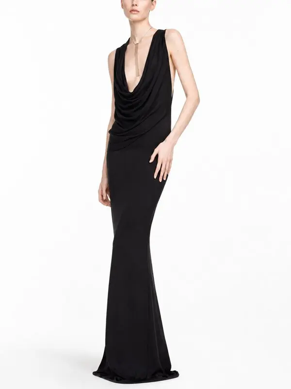 TOM FORD Abito Da Sera In Jersey Crêpe Drappeggiato