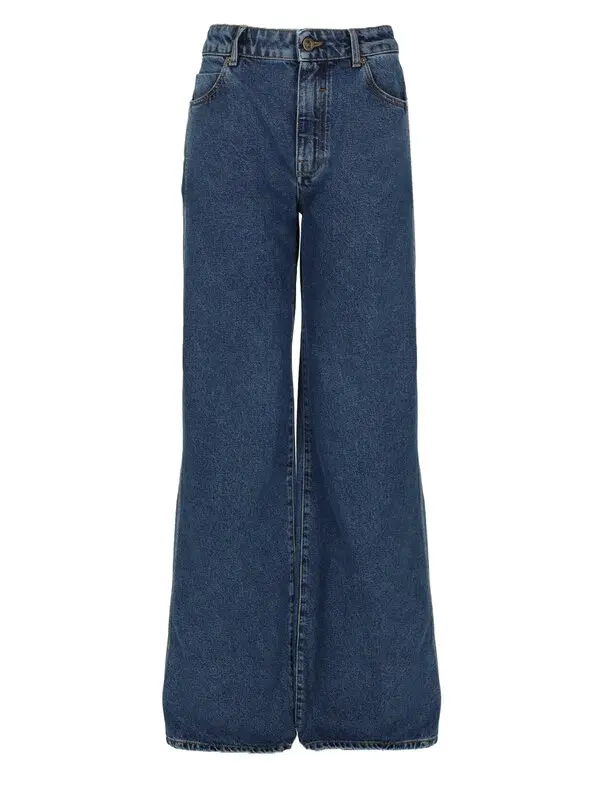 Balmain Straight Leg Jeans - Denim