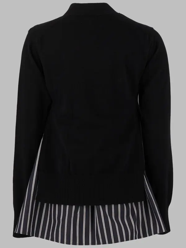 Sacai Cardigan A Righe Patchwork