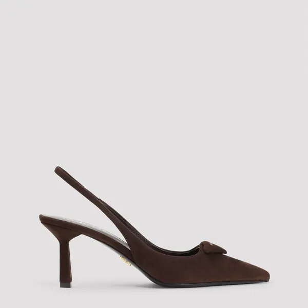 Prada Leather Pumps With 8cm Heel, Fw26