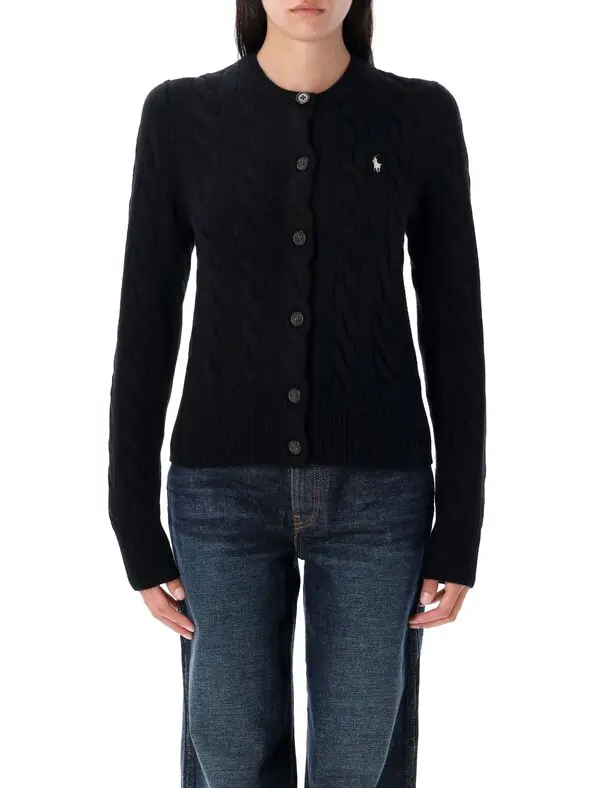 Polo Ralph Lauren Rib-knit Crewneck Sweater With Chest Embroidery - Nero