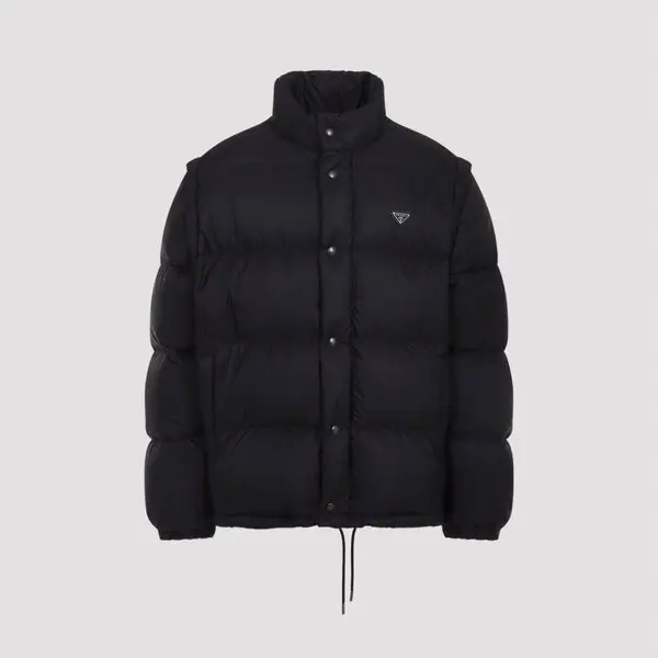 Prada Down Puffer Jacket In Polyamide With 90% Down & 10% Feather