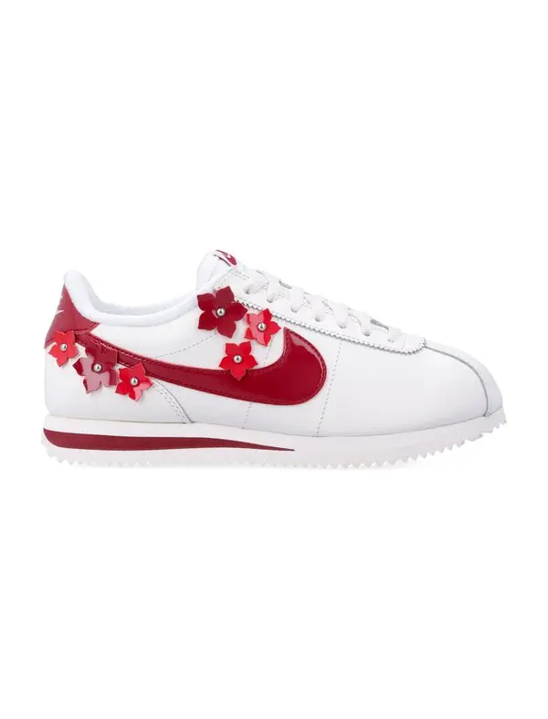 Nike Florette Floral Appliqué Lace-up Sneakers - Sail