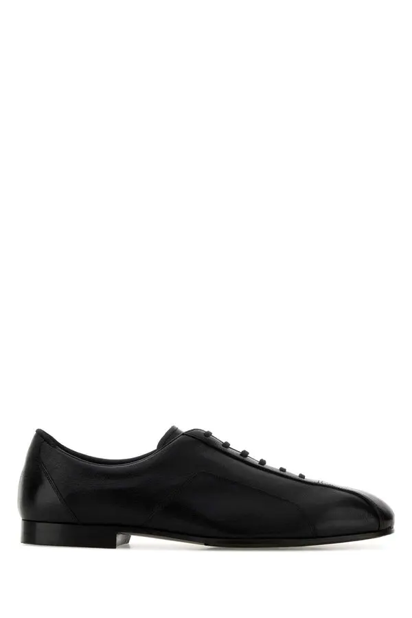 JIL SANDER Calf Leather Lace-up Shoes - Black