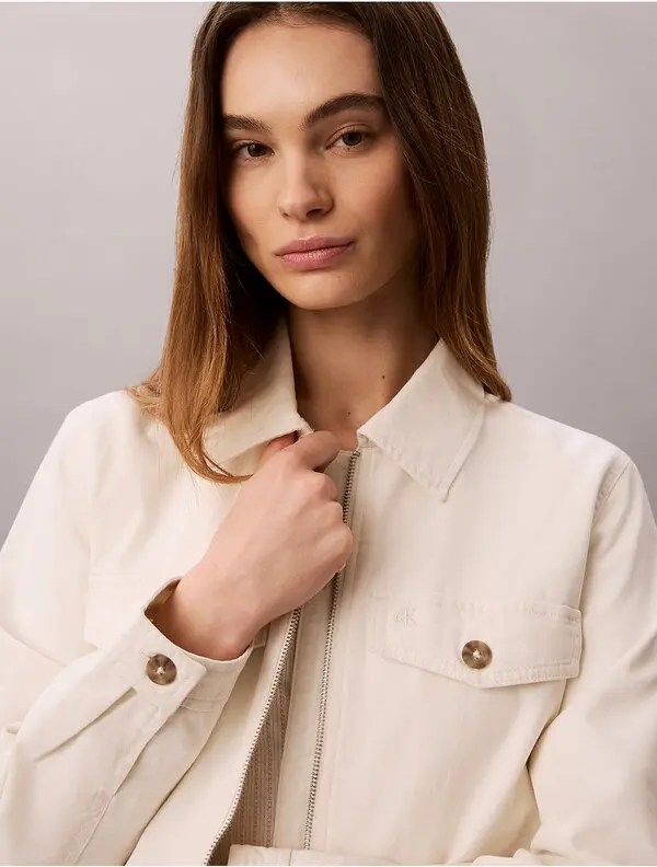 Calvin Klein Cotton Canvas Zip-up Jacket